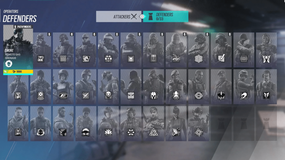 Rainbow Six Siege Operator Tier List